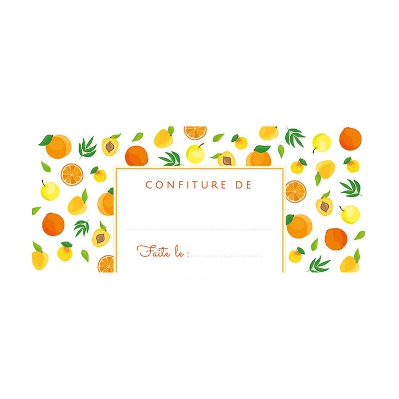 tiquettes Confiture Fruits Jaunes Pr imprim es Lot De 21 tiquettes Confiture Fruits Jaunes Pr imprim es Lot De 21